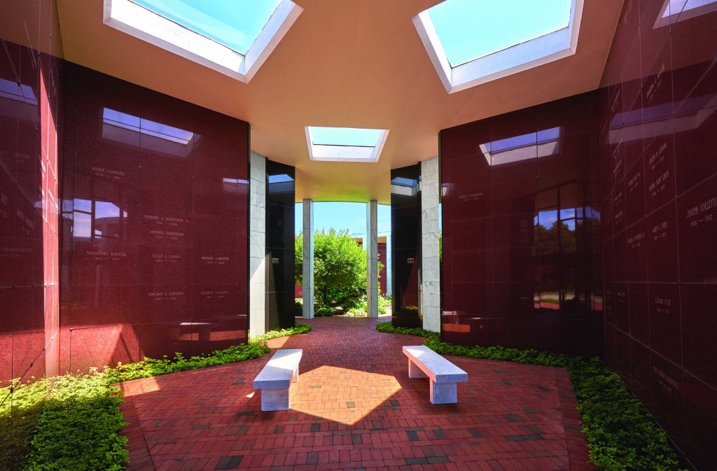 Semi-Enclosed Atrium with niches | Pinelawn Cemetery | Memorial Gardens ...